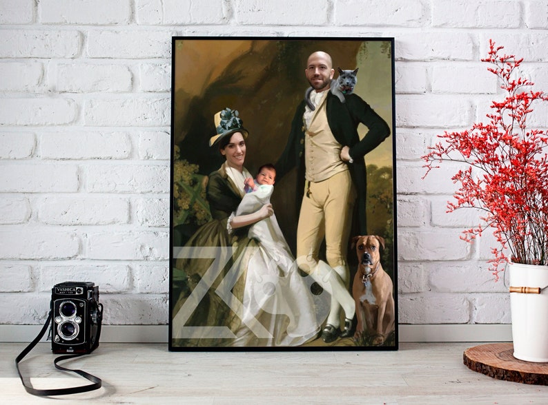 Custom Royal Family Portrait Royal Portrait Personalized - Etsy