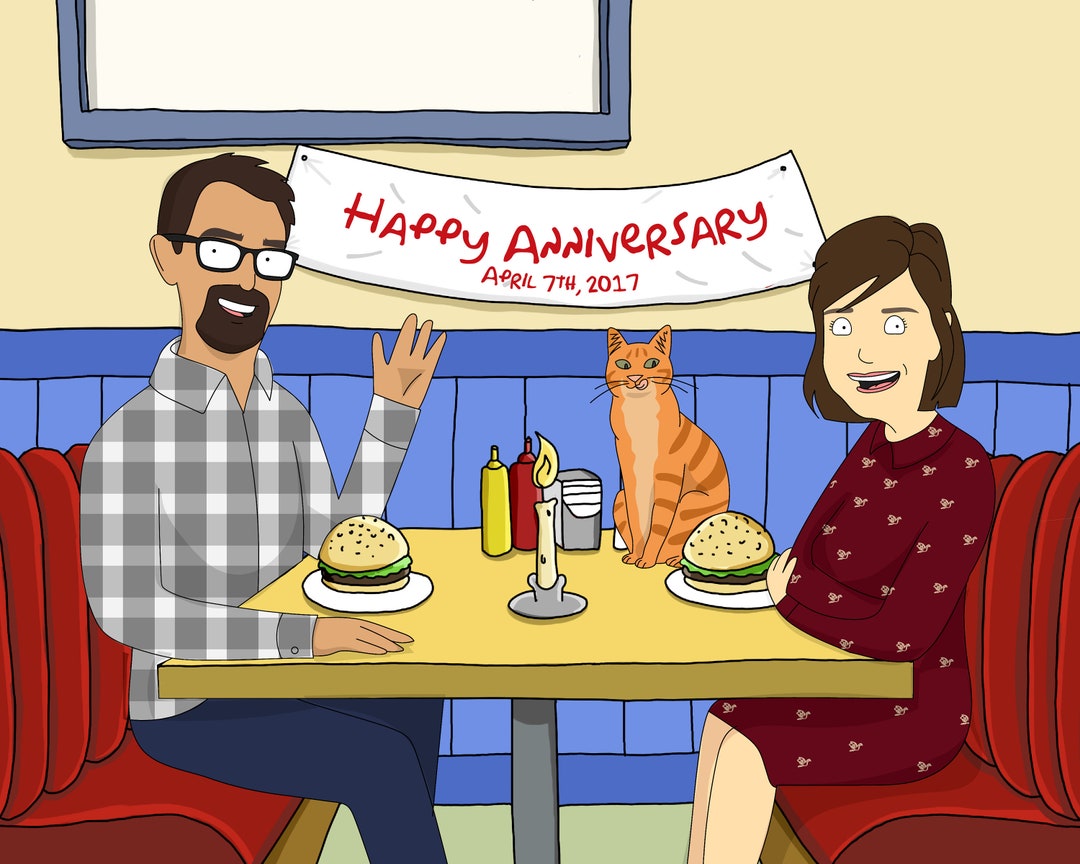 Cotton Anniversary Gift - Custom Cartoon Portrait.or You Can Get It for ...