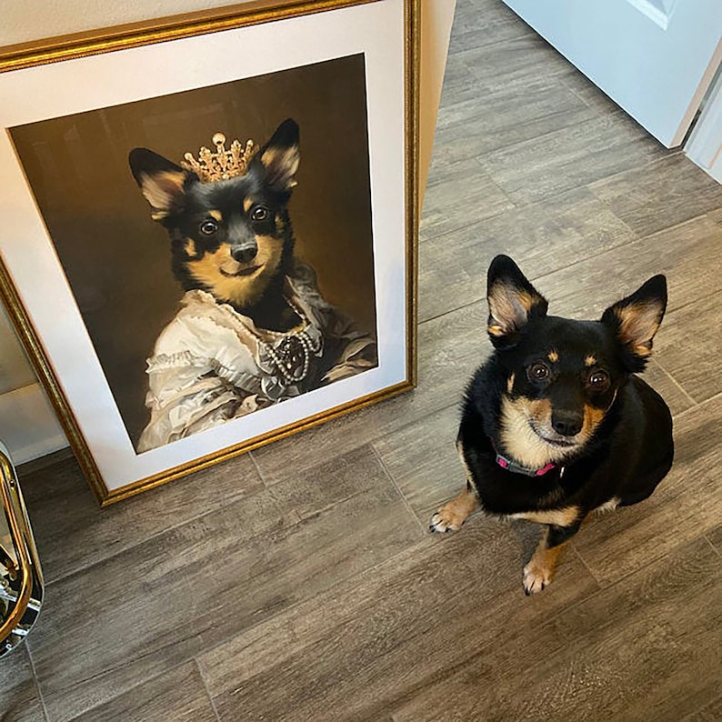 Regal Beagle Dog Custom Dog Portrait Beagle Owner Gift - Etsy