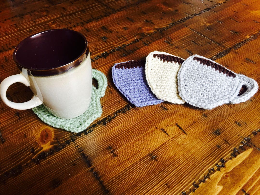 Crochet Coffee Mug Coasters, Cup Coasters, Drink, Coffee - Etsy