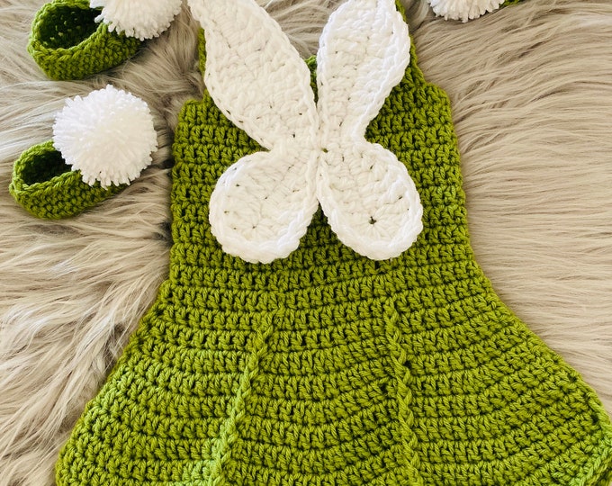 Tinker Bell Outfit, Tinker Bell Costume, Baby Girl Photo Prop, Peter ...