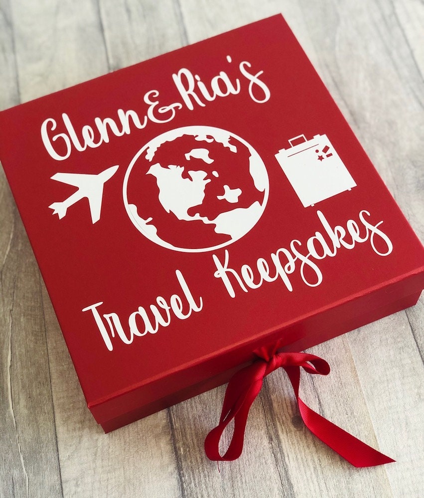 Personalised Travel Keepsakes Memory Box Luxury Ribbon Box - Etsy