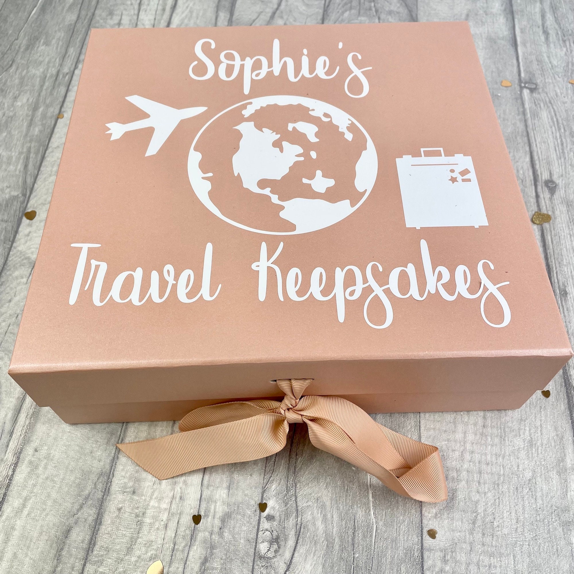 Personalised Travel Keepsakes Memory Box Luxury Ribbon Box - Etsy