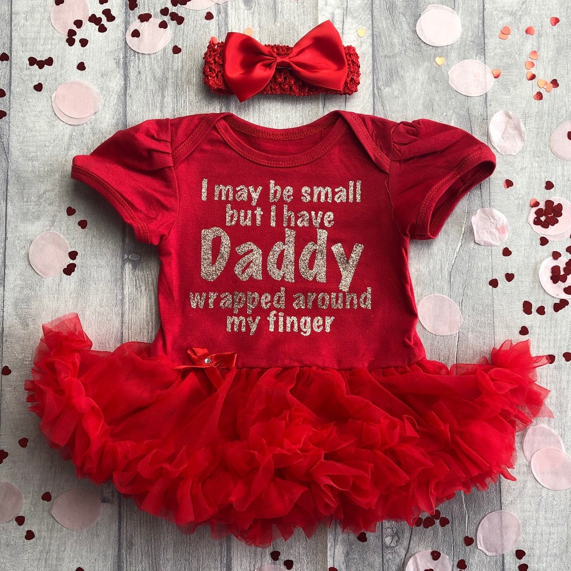 Newborn Baby Girl's Daddy Quote Tutu Romper with Bow | Etsy