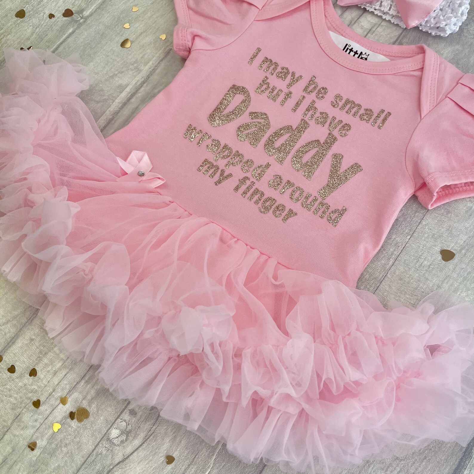Newborn Baby Girl's Daddy Quote Tutu Romper with Bow | Etsy