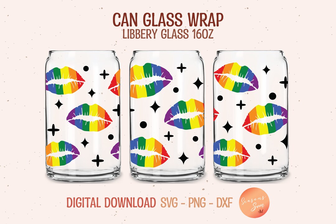 Beer Can Glass Svg Pride Svg Files for Cricut LGBTQ Libbey Glass Svg ...