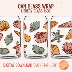 Beer Can Glass Svg Seashells Svg Files for Cricut Seashells Libbey ...