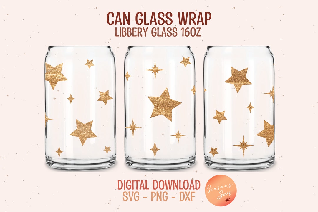Beer Can Glass Svg Star Svg Files for Cricut and Silhouette Star Libbey ...