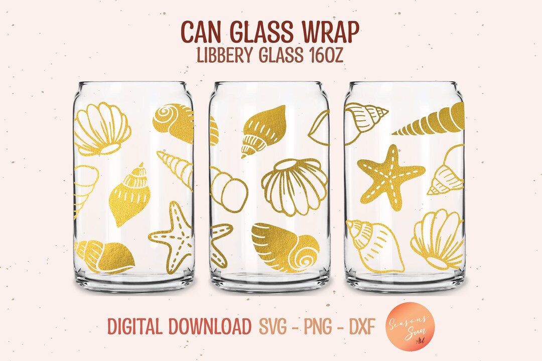 Beer Can Glass Svg Seashells Svg Files for Cricut Seashells Libbey ...