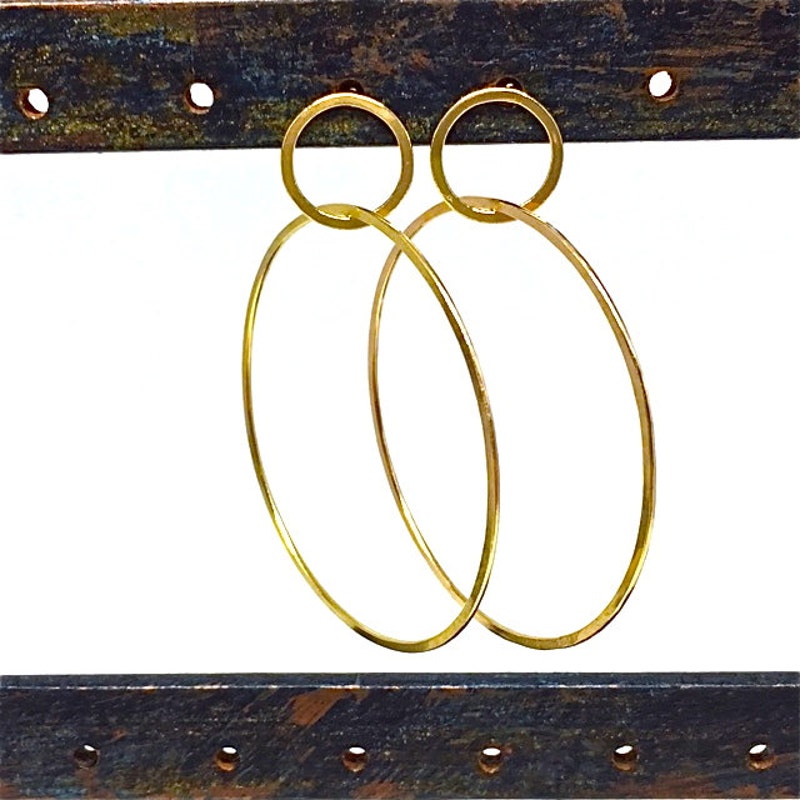 Gold Circle Earrings - Etsy