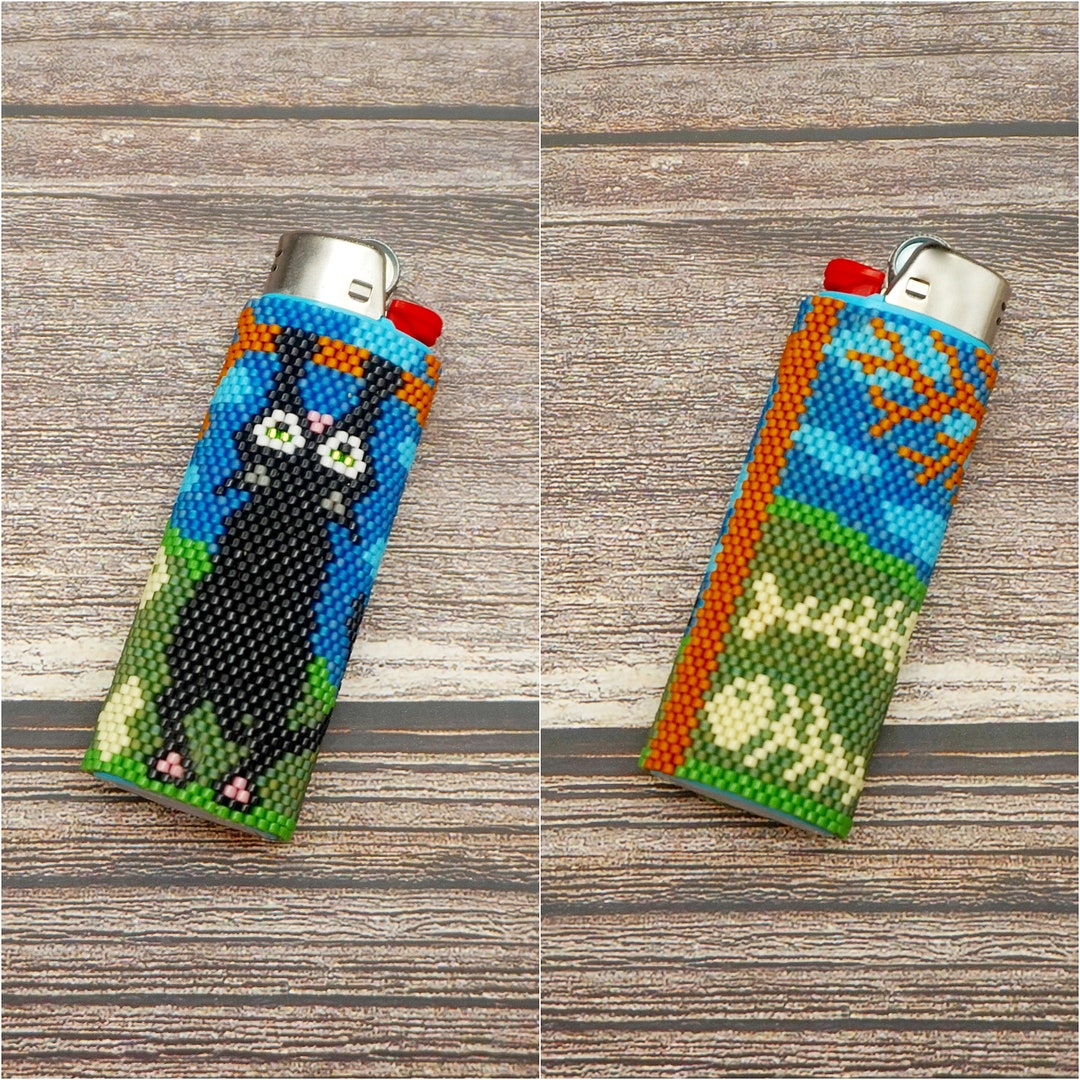 Funny Cat Lighter Cover Cat Lover Lighter Case Black Cat Lighter Sleeve ...
