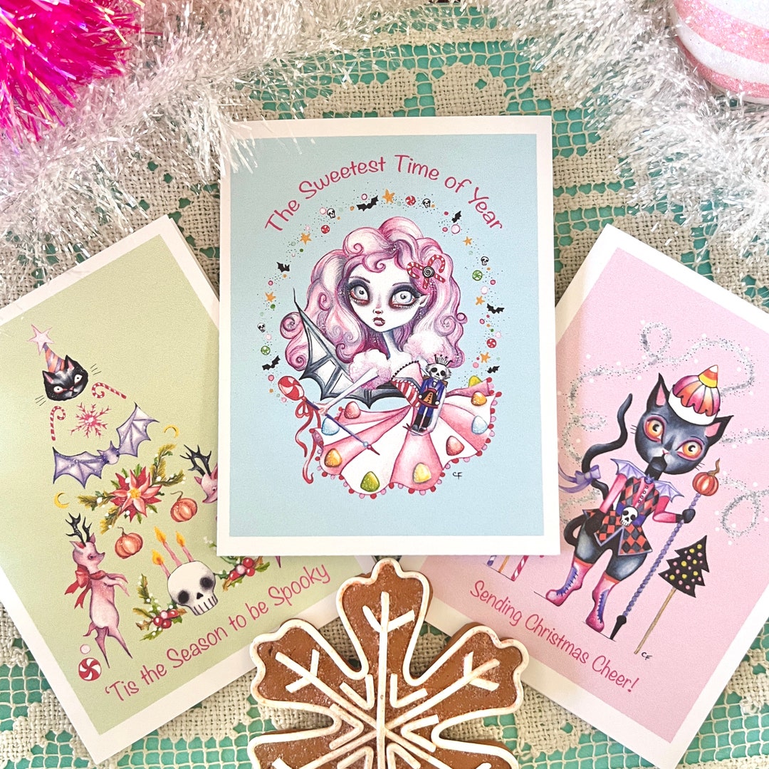 Spooky Nutcracker Christmas Cards - Pack of 3 - Etsy