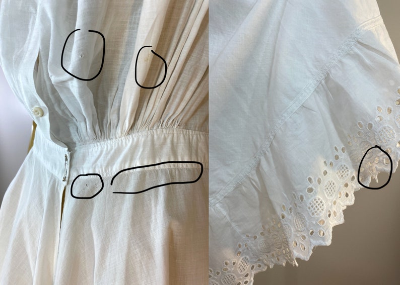 Vintage Edwardian White Cotton Chemise/split Drawers With Lace - Etsy
