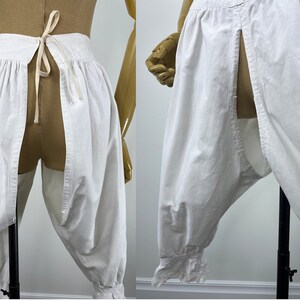 Vintage Victorian/edwardian White Cotton Split Drawers. Vintage White ...