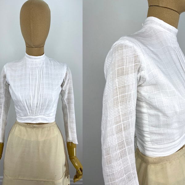 White Cotton Back Button Blouse - Etsy