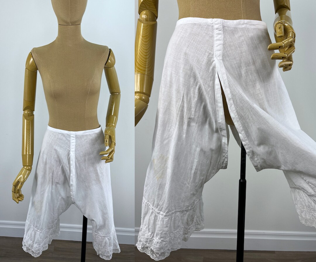 Vintage White Cotton Split Drawers. Vintage White Cotton Bloomers ...