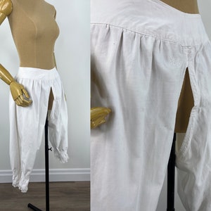Vintage Victorian/edwardian White Cotton Split Drawers. Vintage White ...