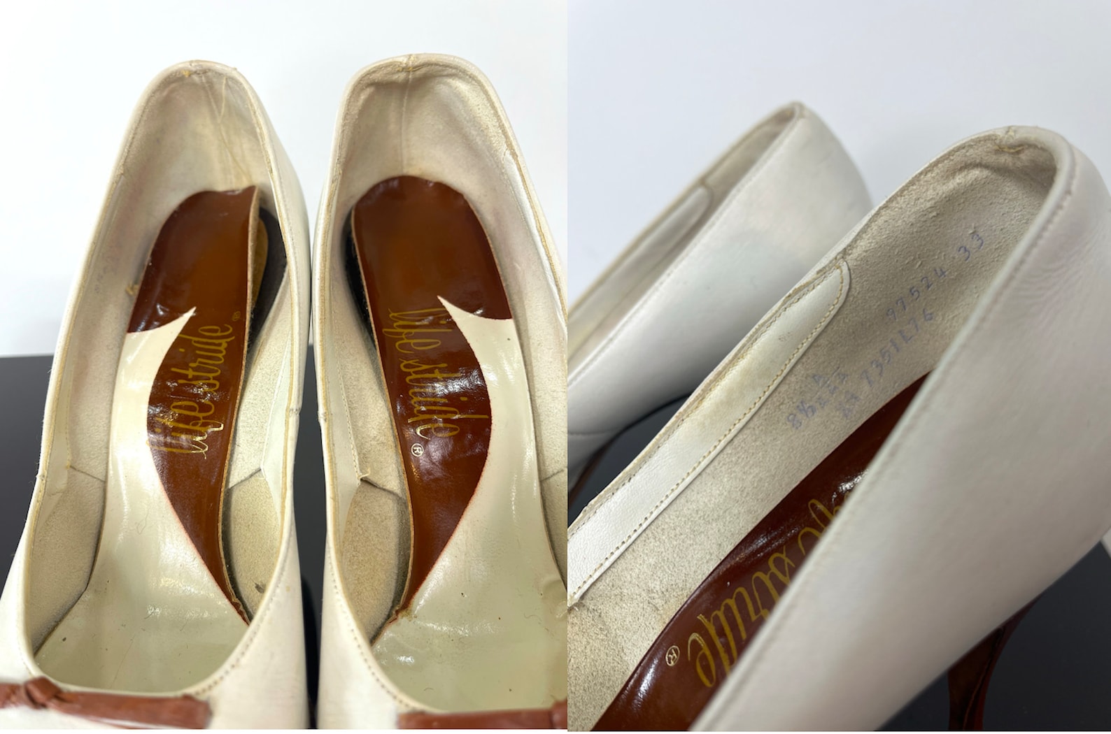 Vintage Late 1950s/early 1960s Spectator Heels in Rusty Brown and Egg ...