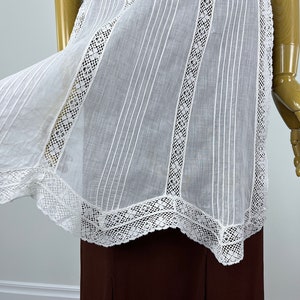 Vintage White Cotton and Lace Half Apron, Handmade - Etsy