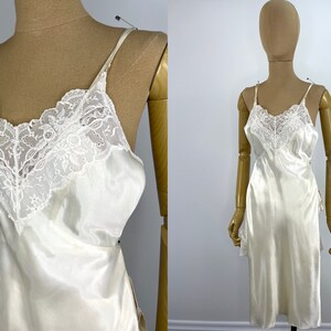 Vintage 1940s/1950s White Silk and Lace Slip Set With Dress Slip and ...