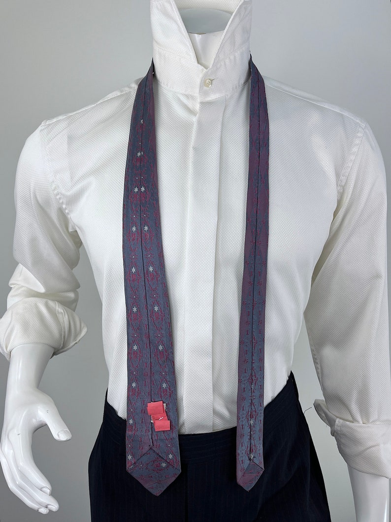 Vintage Late 1950s/early 1960s Periwinkle Tie With Fuschia Brocade Tie ...