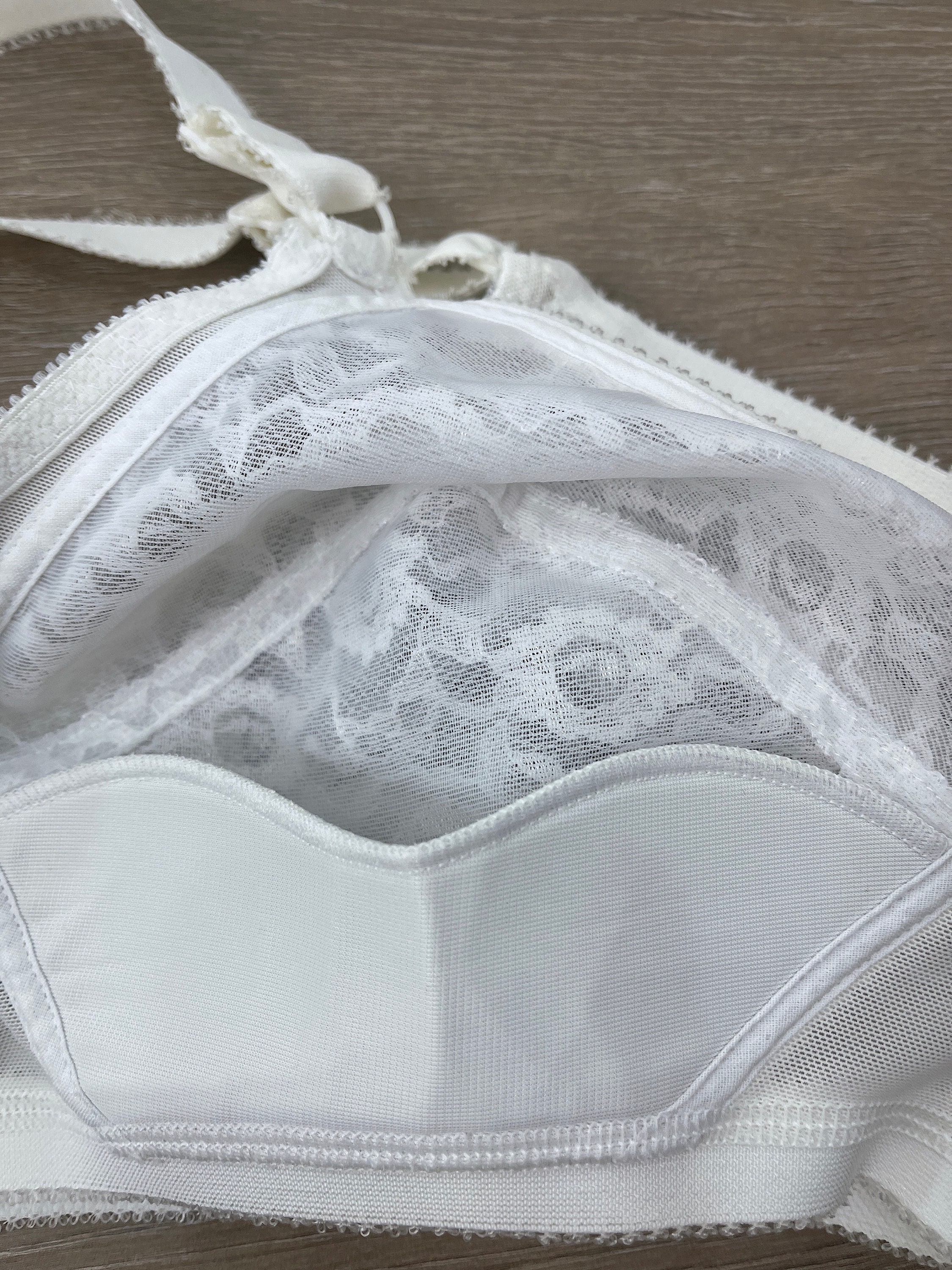 Vintage 1960s White Lace 2 Part Cup Bra Size 38C by Playtex, Style 0120 ...