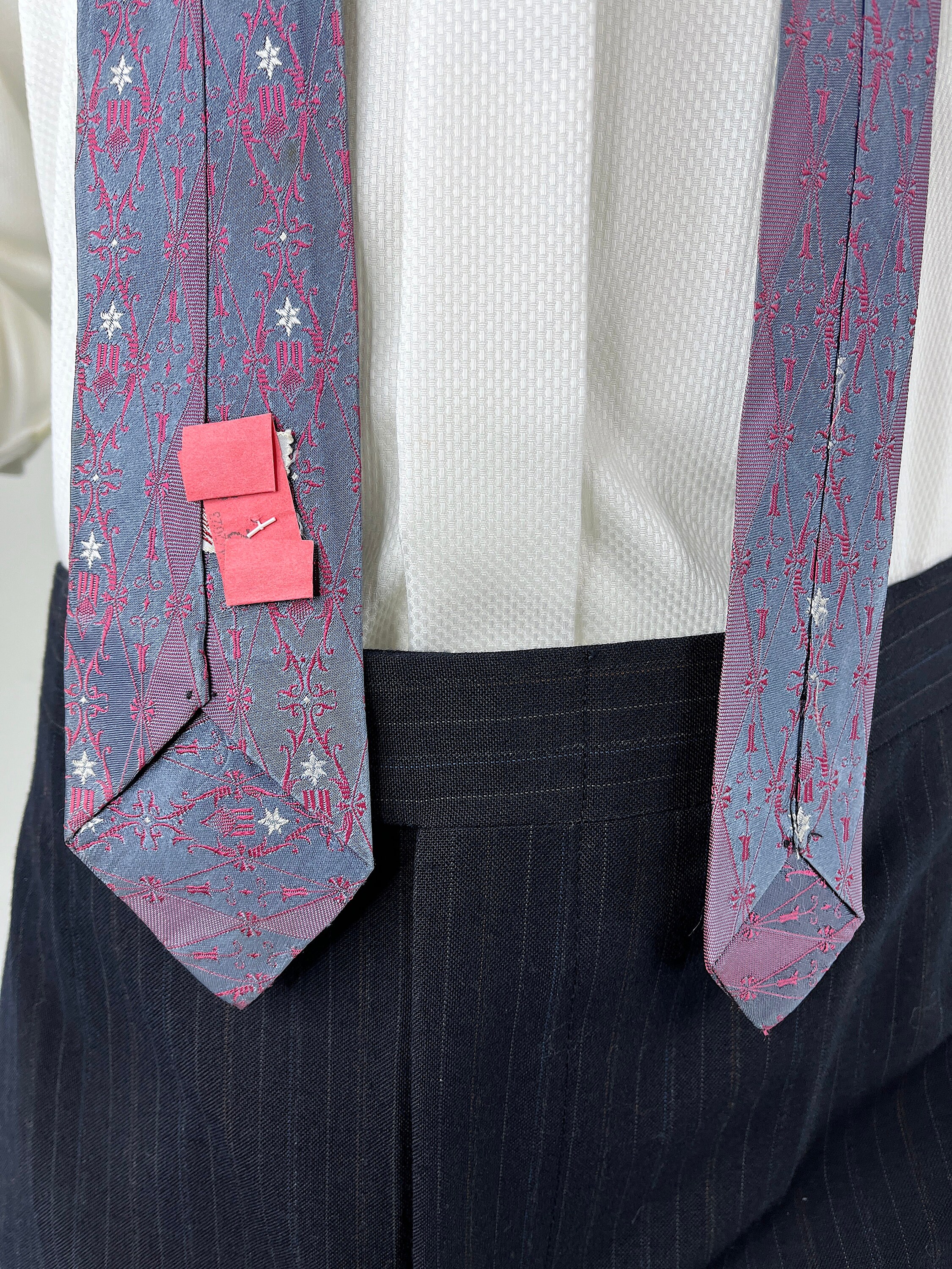 Vintage Late 1950s/early 1960s Periwinkle Tie With Fuschia Brocade Tie ...