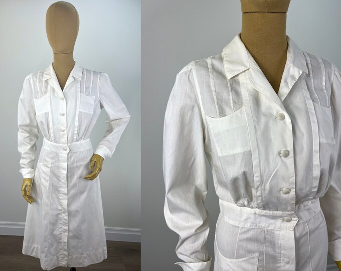 Vintage 1940's White Puritan Uniforms Nurse Uniform Worn on Pearl ...