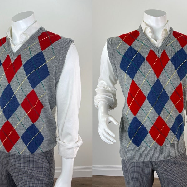 Yellow Argyle Sweater Vest - Etsy