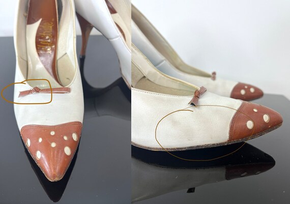 Vintage Late 1950s/Early 1960s Spectator Heels in Rus… - Gem