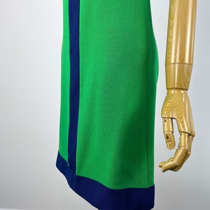 Vintage 1960s Green Mod Mini Dress With Blue Accent Stripes by Susan ...