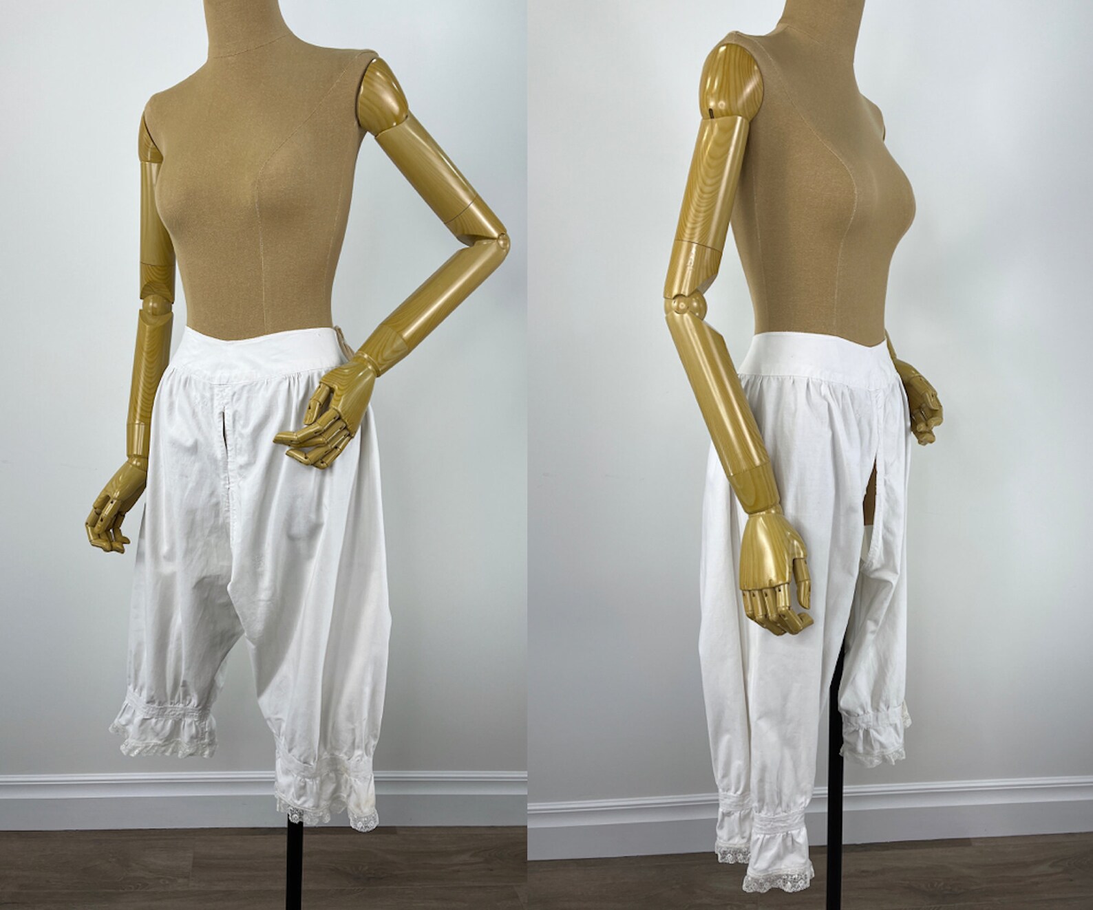 Vintage Victorian/edwardian White Cotton Split Drawers. - Etsy