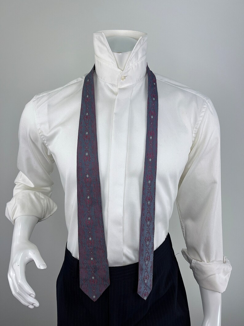 Vintage Late 1950s/early 1960s Periwinkle Tie With Fuschia Brocade Tie ...