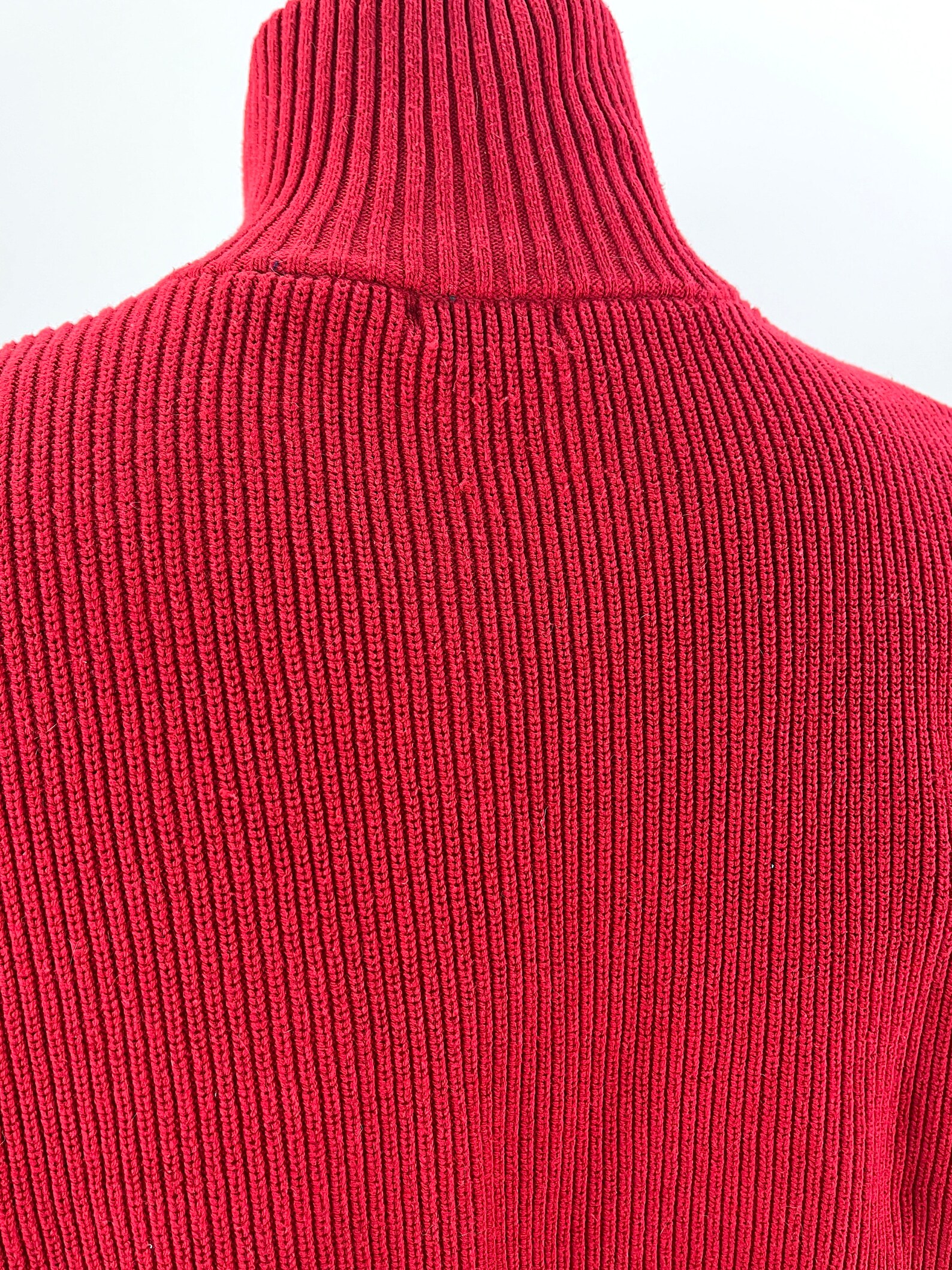 Vintage 1990s/2000s Red Izod Men's Sweater With Button 1/4 Closure ...
