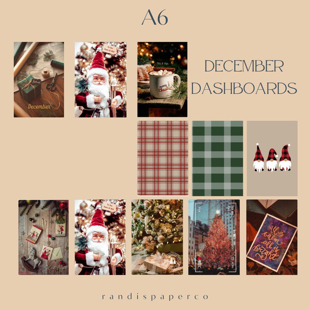 A6 December Photo Dashboard Set | Christmas Dashboards - Etsy
