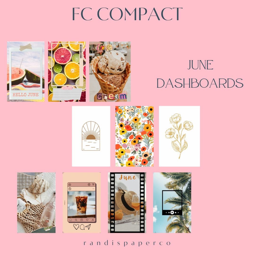 FC Compact June Photo Dashboard Set | Franklin Covey Compact Inserts - Etsy