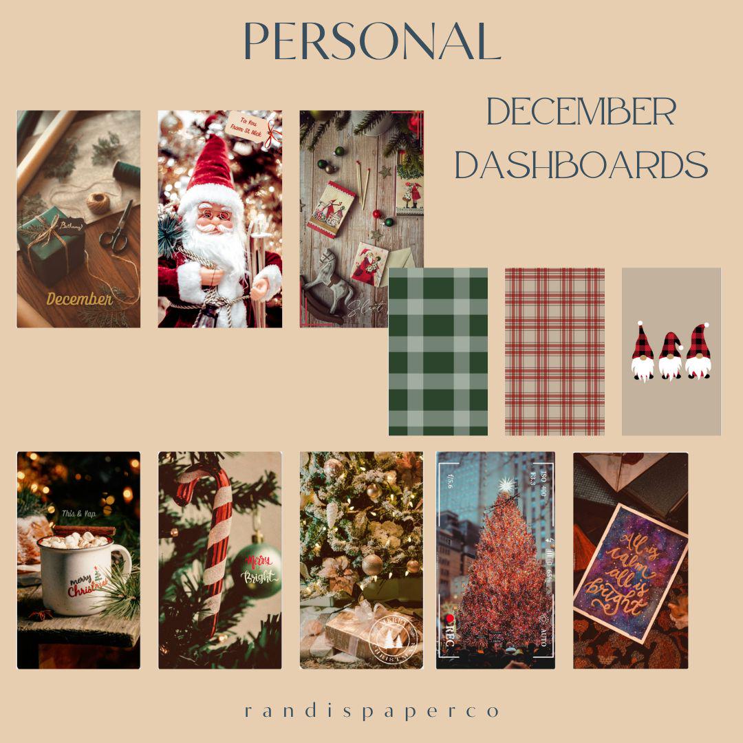 PERSONAL December Photo Dashboard Set | Christmas Dashboards - Etsy