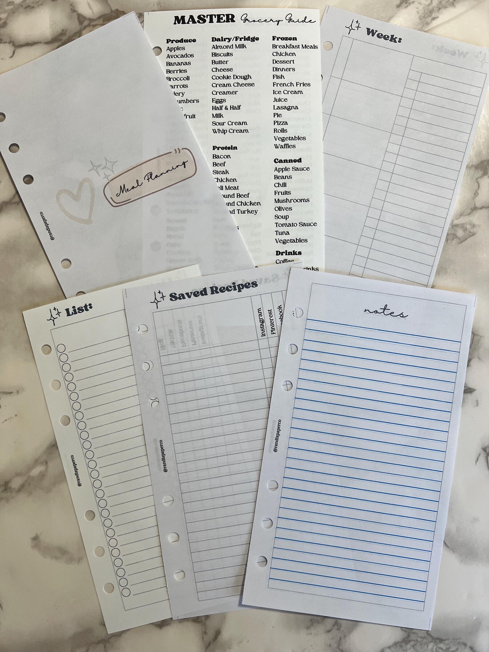 POCKET Meal Planning Bundle - Etsy