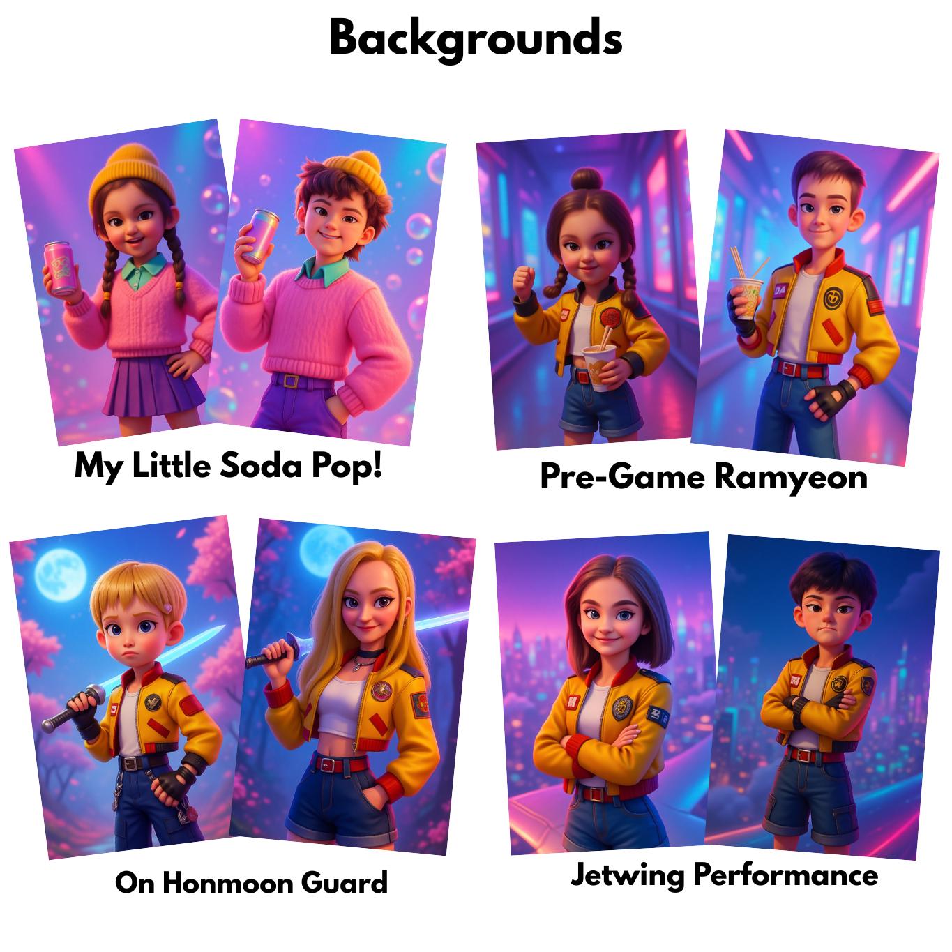 Custom K-POP Cartoon Portrait From Photo (digital Download OR Physical ...