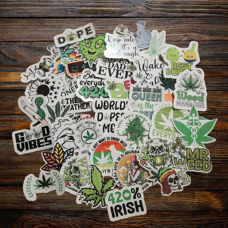 Marijuana Stickers - Etsy