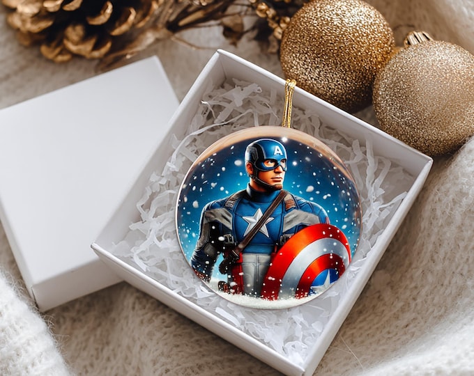 Captain America-inspired Personalized Christmas Ornaments - Etsy