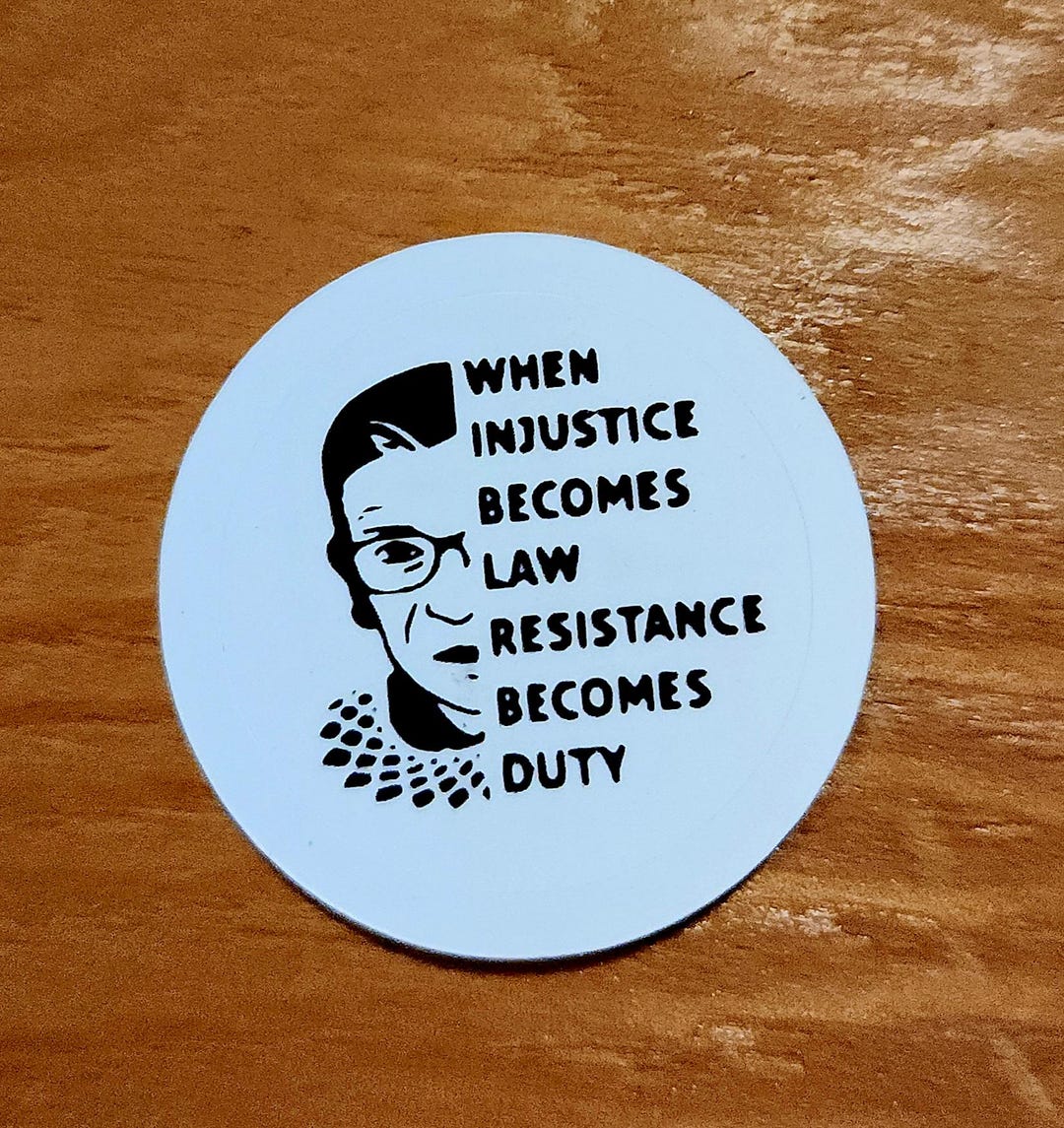 RBG Resistance Waterproof Vinyl Sticker OR Magnet - Anti-trump, Pro ...
