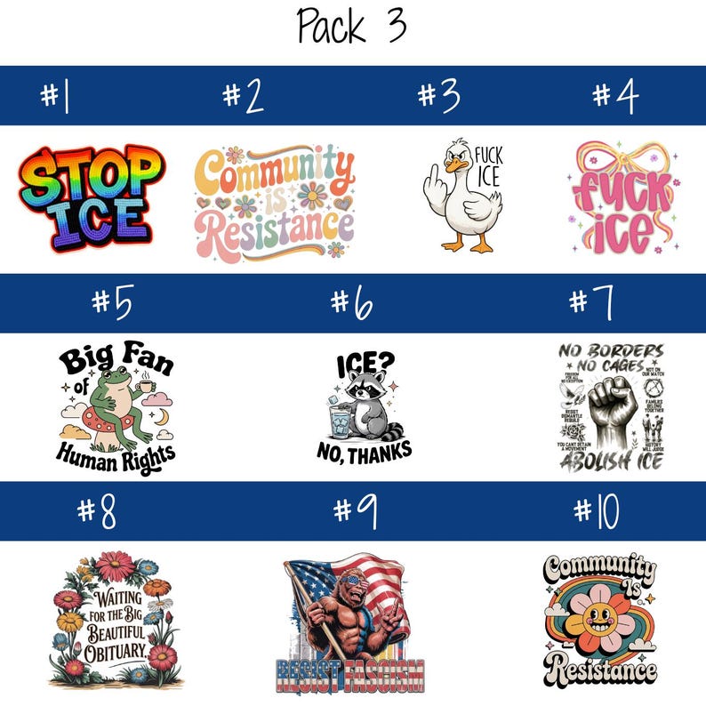 Anti-trump Vinyl Sticker Pack: Weatherproof Political Decals - Etsy