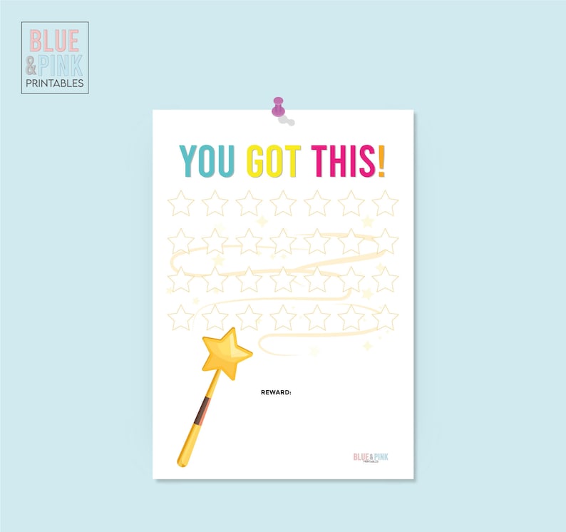 Magic Wand Reward Chart, Printable Reward Chart, Reward Chart for Kids ...