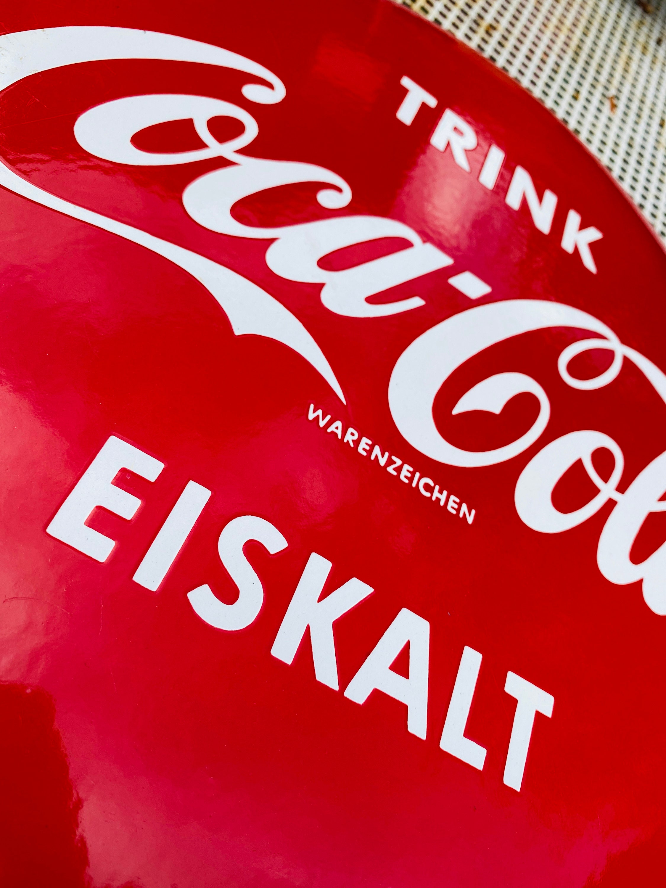 Midcentury Coca Cola Disc Sign 1958 - Etsy.de