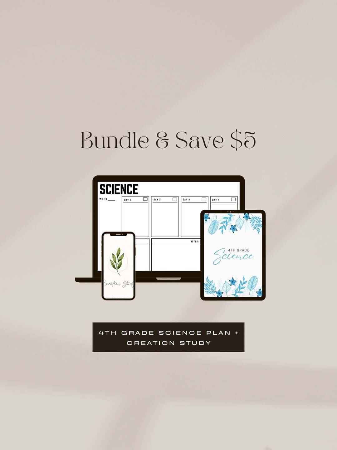 4th Grade Science Bundle, Christian Homeschool Study Plan Bundle ...