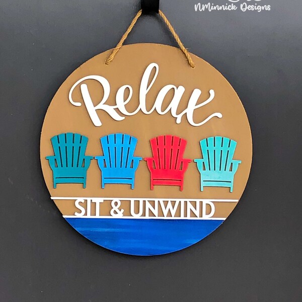Relax Sign - Etsy