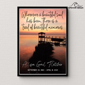 Sunset Memorial Print With Poem, Remembrance Gift, Memorial Poem Print ...