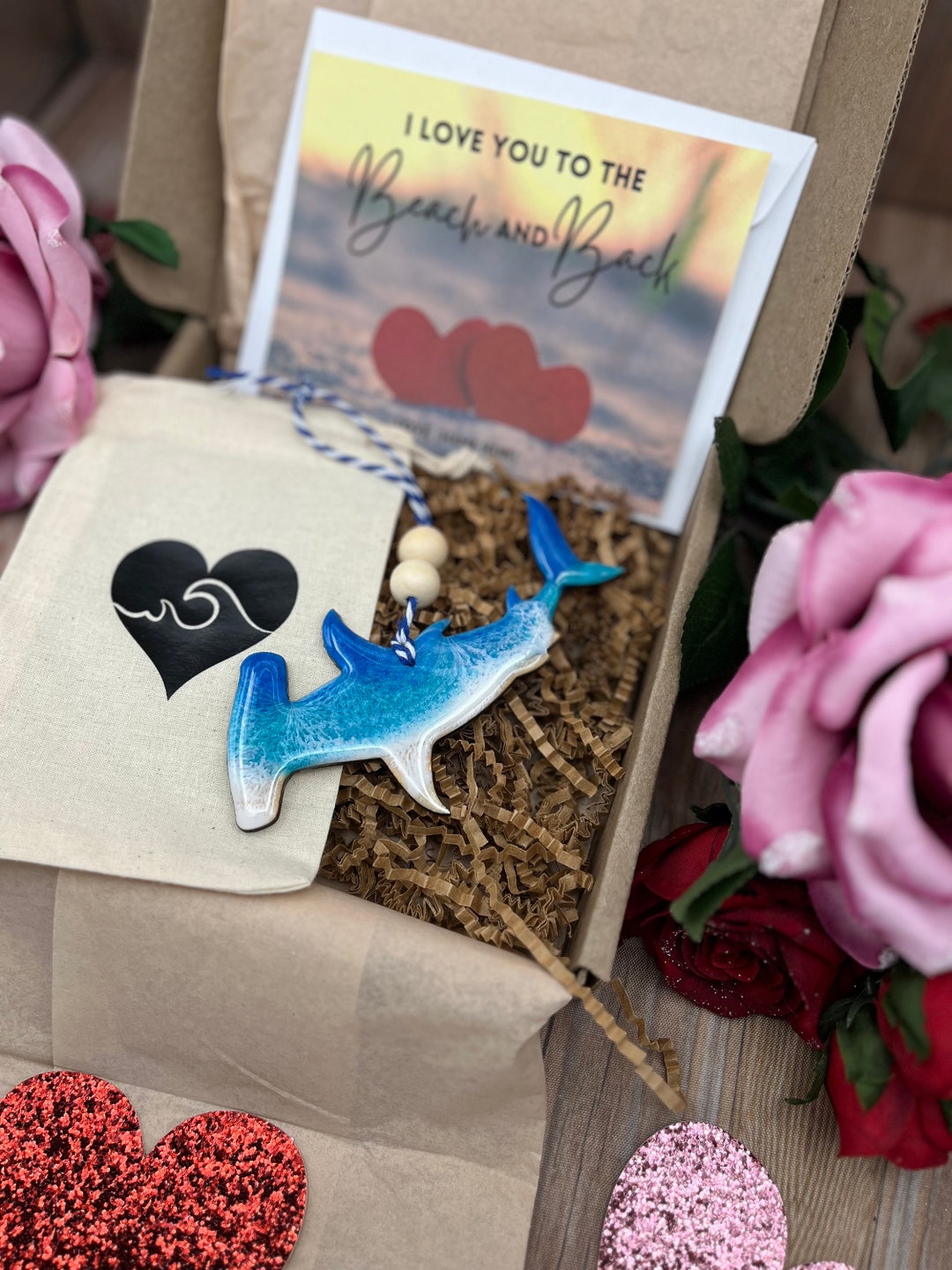 Hammerhead Shark Ornament, Valentines Day Gift Box With Custom Card and ...