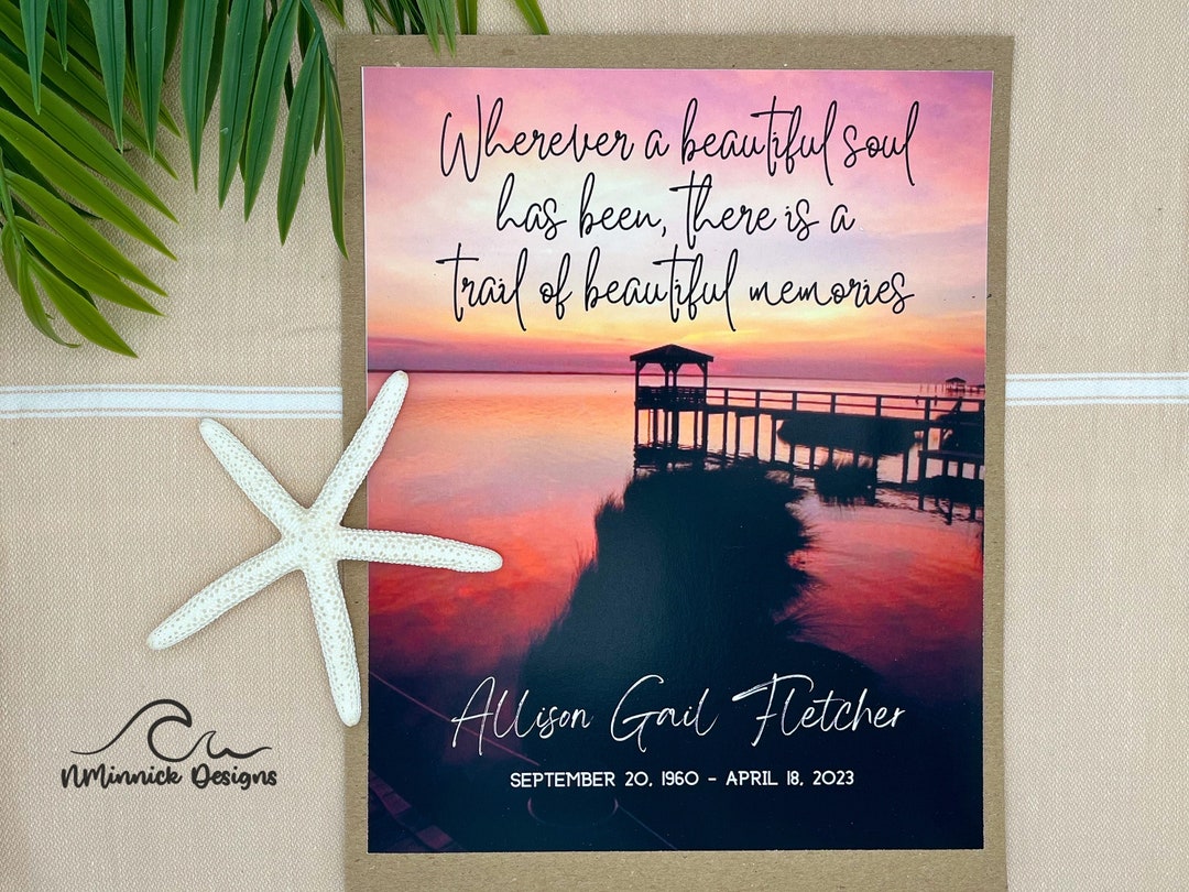 Sunset Memorial Print With Poem, Remembrance Gift, Memorial Poem Print ...